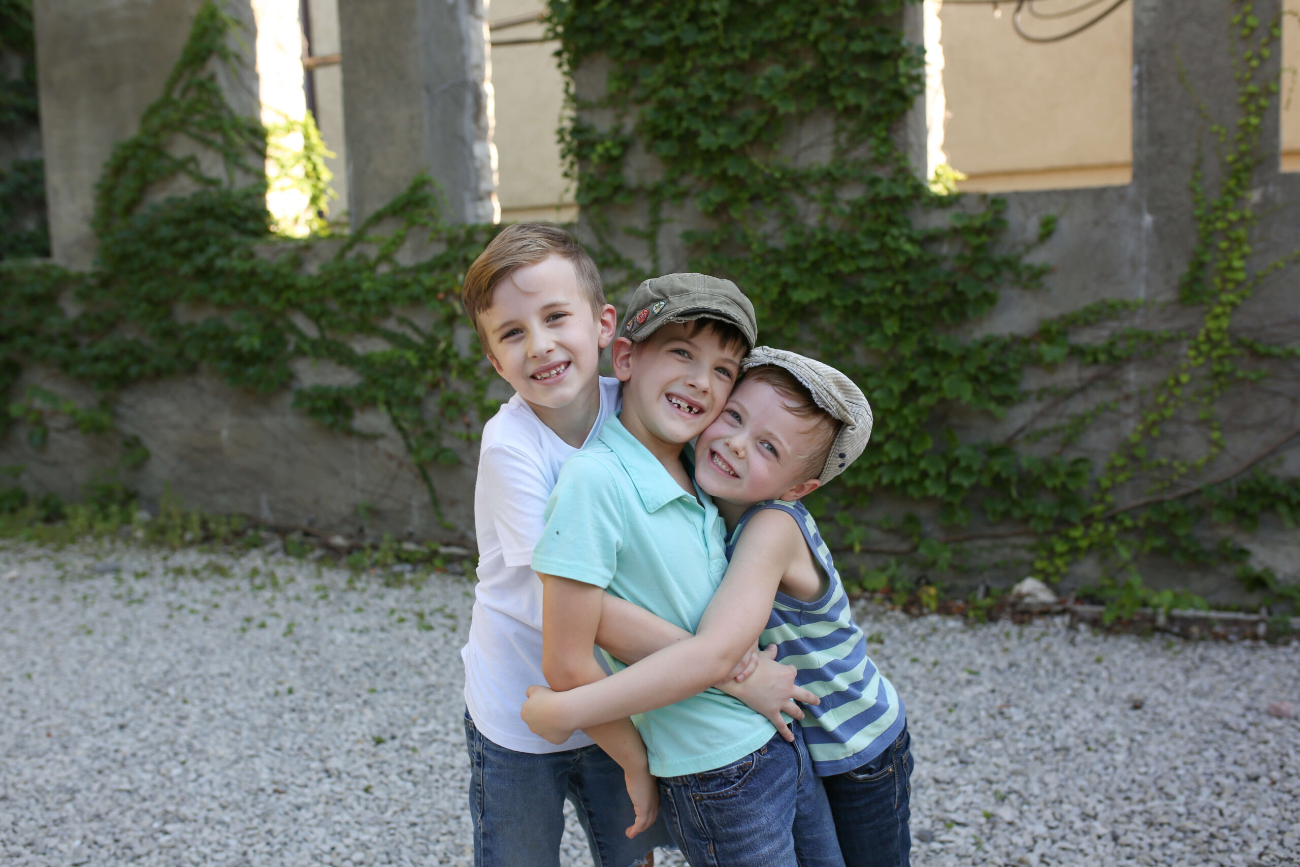 boys hugging - Raising Roberts